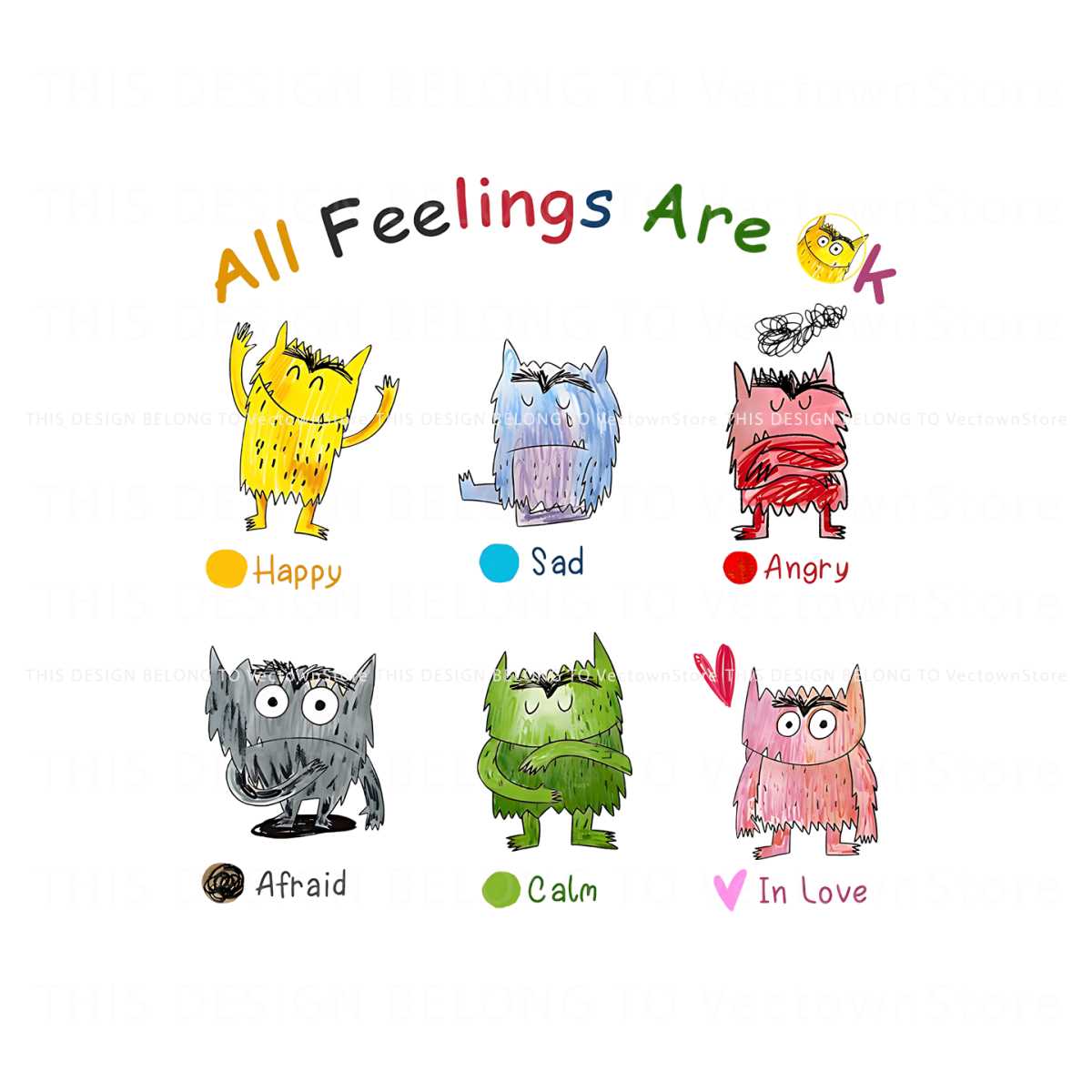 All Feelings Are Okay Mental Health Awareness PNG Download B | Inspire ...