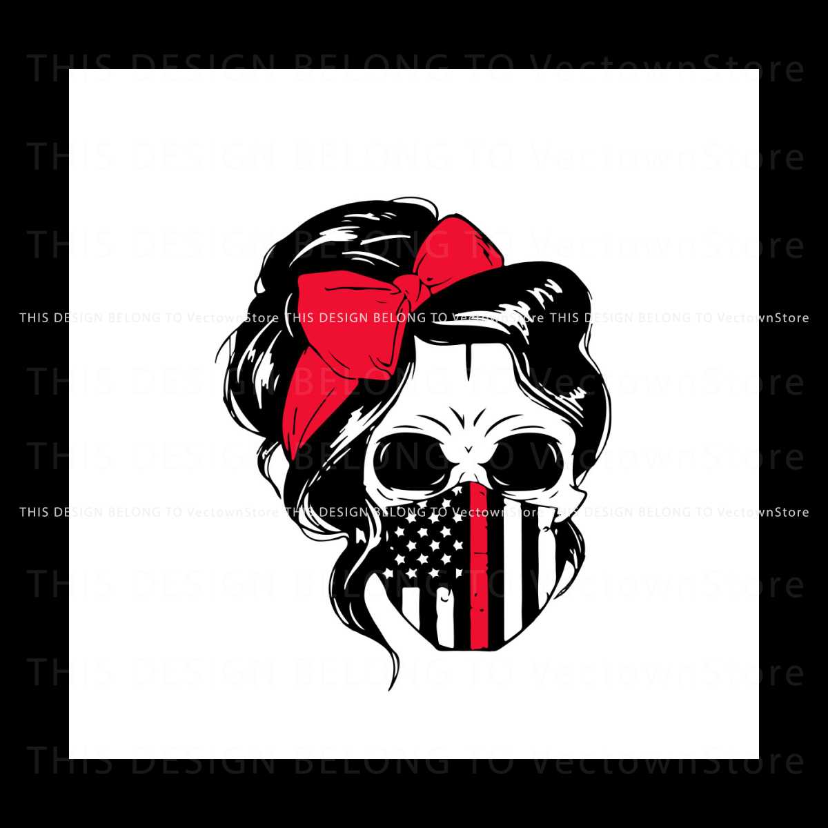 Back The Red Skull Face Mask SVG Jobs SVG Cutting Digital Fi | Inspire ...