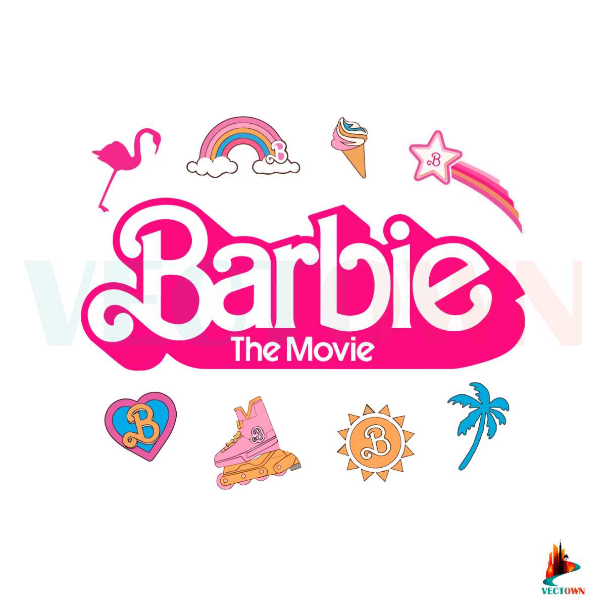 Barbie The Movie Icons SVG Barbie Movie SVG Digital File Bes - Inspire ...