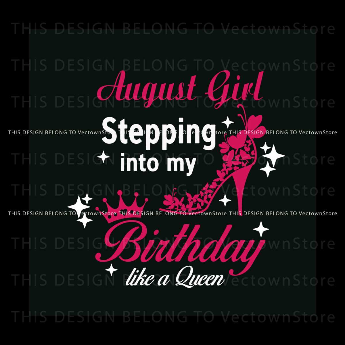 Birthday Queen August Girl Svg Birthday Party SVG Cricut Fil - Inspire ...