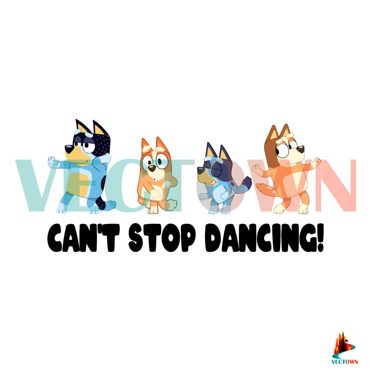 Bluey Cant Stop Dancing SVG Funnay Bluey Family SVG File Bes | Inspire ...