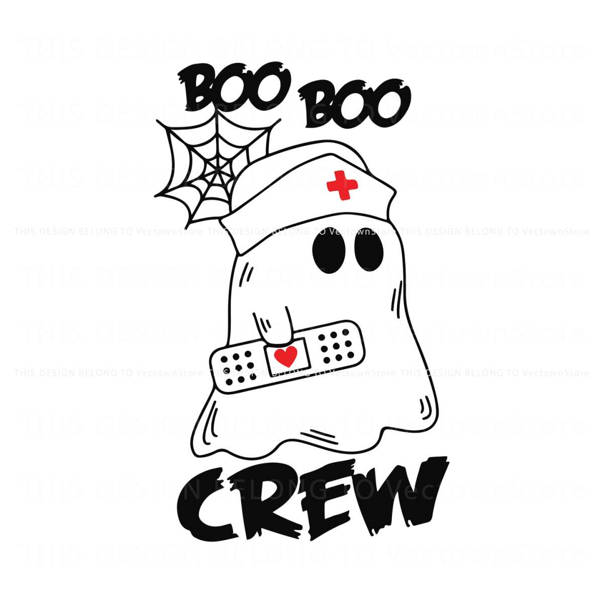 Boo Boo Crew Ghost SVG Halloween Nurse SVG Digital File Best | Inspire ...