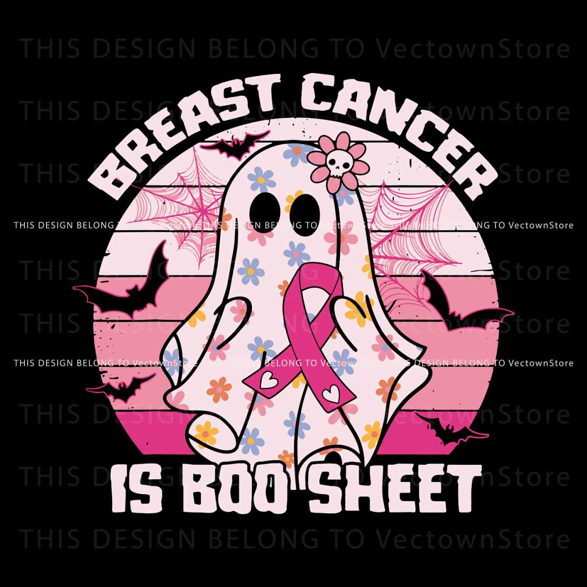 Breast Cancer Is Boo Sheet Ghost Ribbon SVG Digital File Bes | Inspire ...