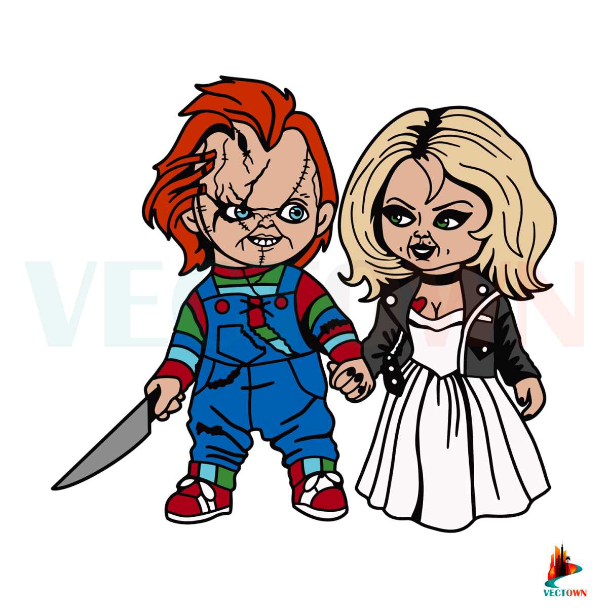 Chucky And Tiffany SVG Digital File, Halloween Svg Best Grap | Inspire ...