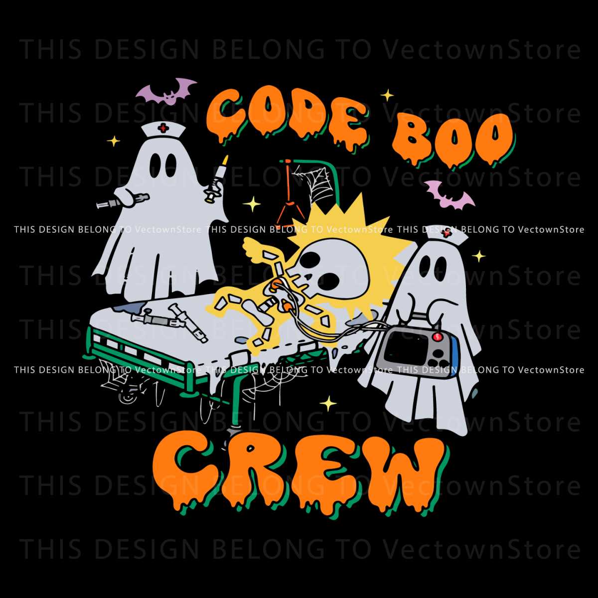 Code Boo Crew Funny Ghost Nurse Skeleton SVG Download Best G | Inspire ...