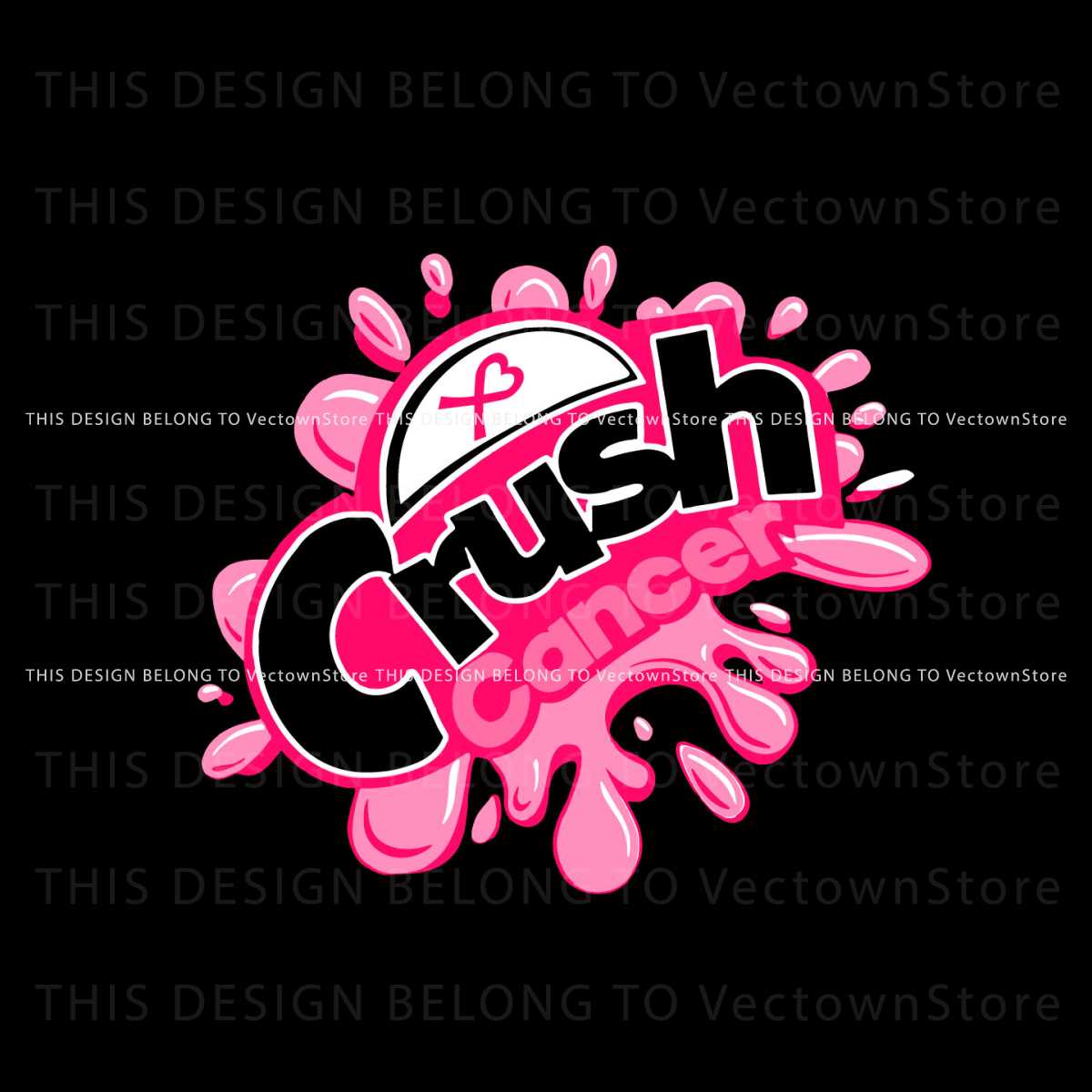 Crush Cancer SVG Breast Cancer Awareness SVG Design File Bes | Inspire ...