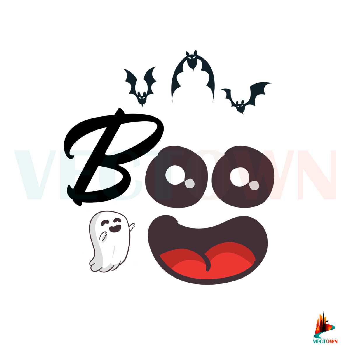 Cute Boo Face Cameo Htv Prints SVG Best Graphic Cutting File | Inspire ...