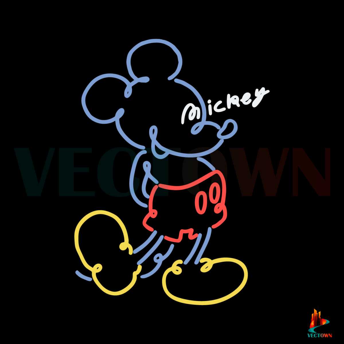 Cute Disney Mickey Stands x UNIQLO SVG Graphic Design File B | Inspire ...