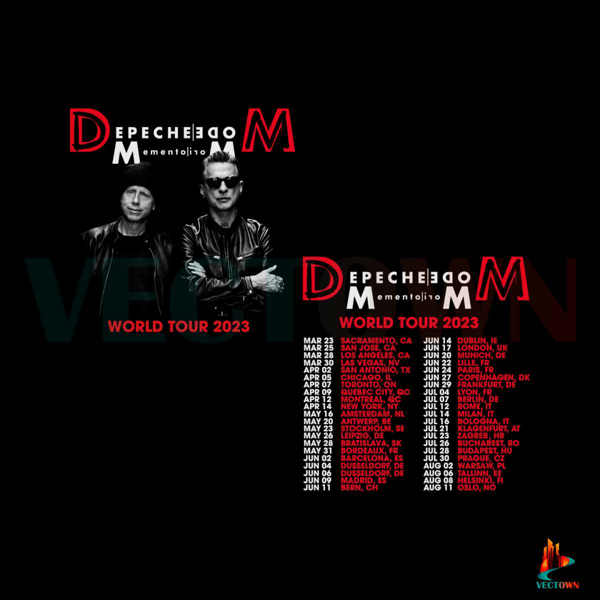 Depeche Mode Memento Mori Tour 2023 PNG Sublimation Files Be | Inspire Uplift
