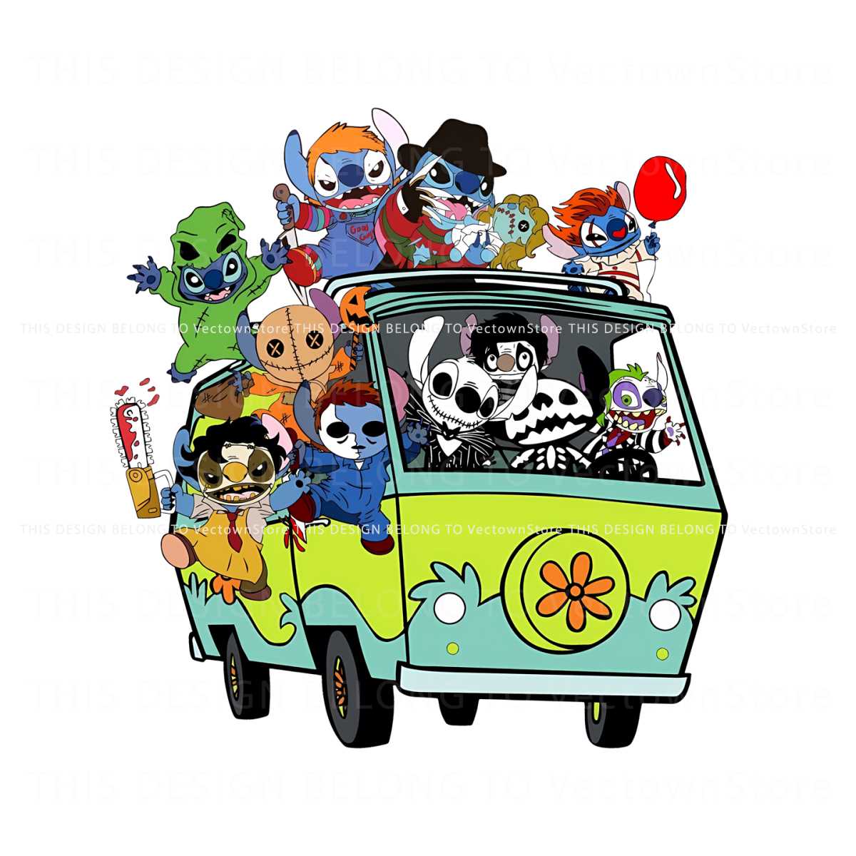 Disney Halloween Stitch SVG Horror Characters SVG Cricut Fil | Inspire ...