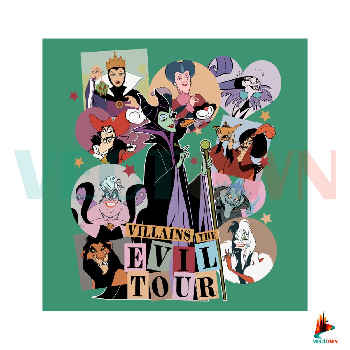 Disney Villains The Evil Tour SVG Villain Characters SVG Fil | Inspire ...