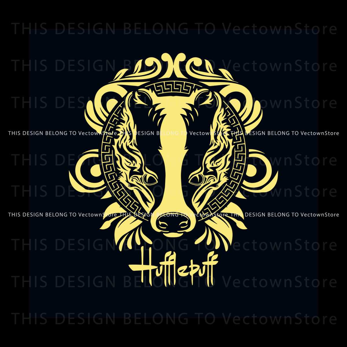Free Harry Potter Hufflepuff Tribal SVG Cutting Digital File | Inspire ...