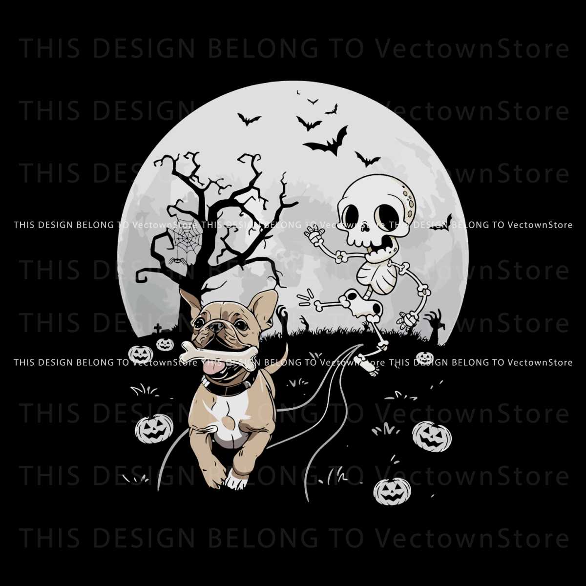 Funny French Boo Dog And Skeleton SVG Digital Cricut File Be | Inspire ...