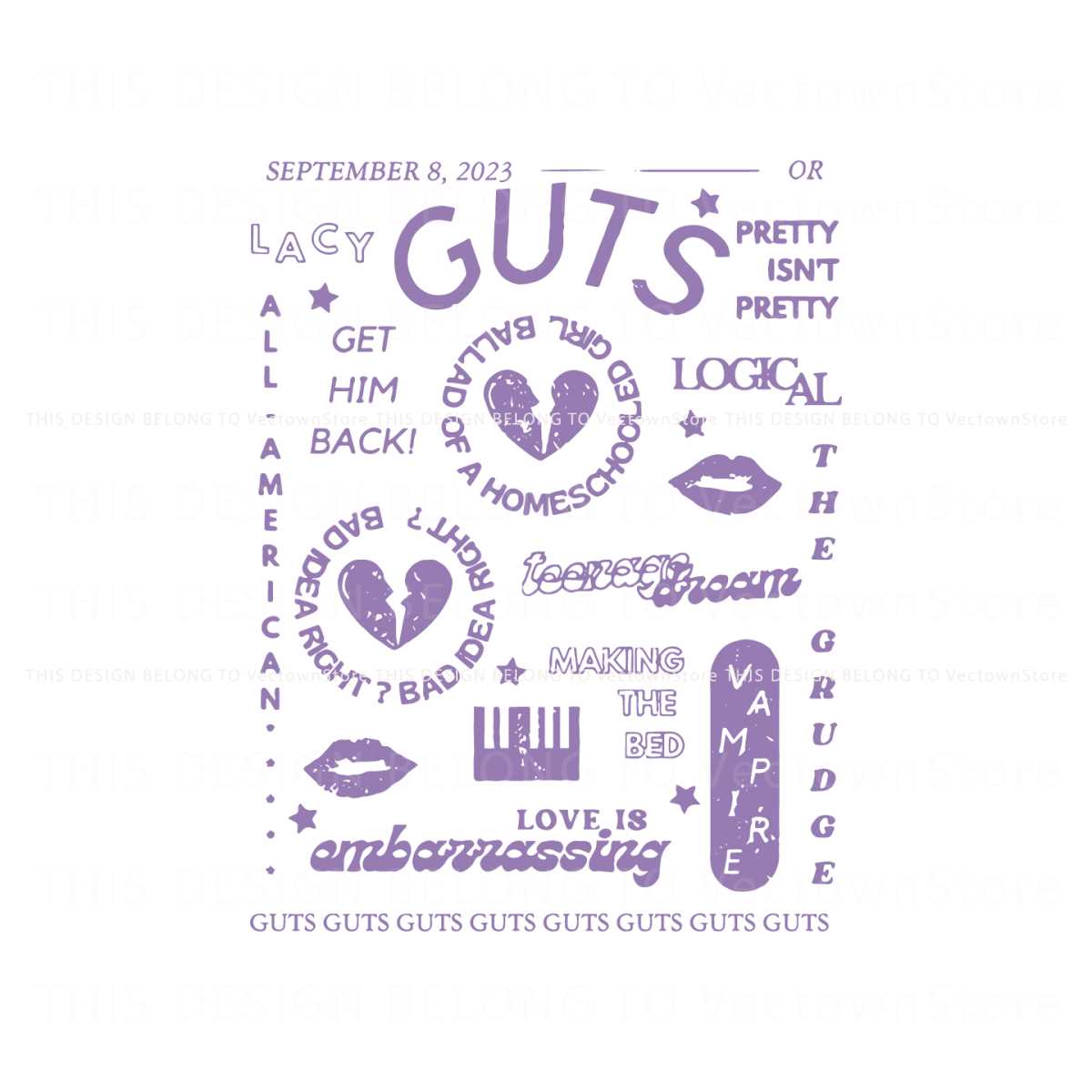GUTS Album Olivia Tour Olivia Rodrigo SVG Digital Cricut Fil | Inspire ...