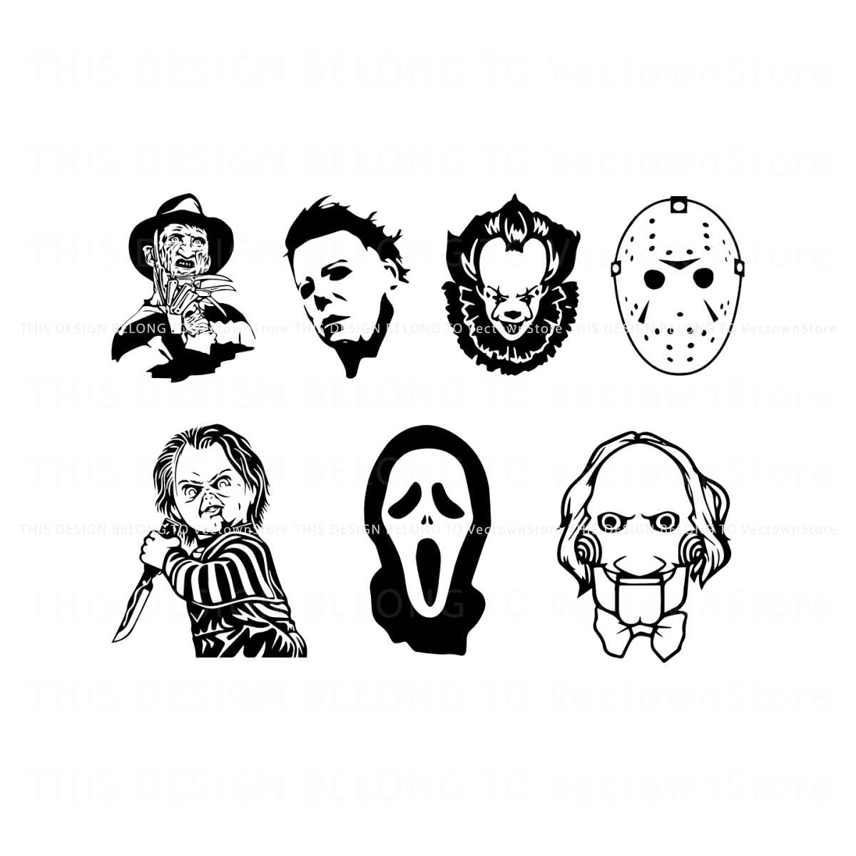 Halloween Horror Movie Killers SVG Bundle Cutting Files Best | Inspire ...