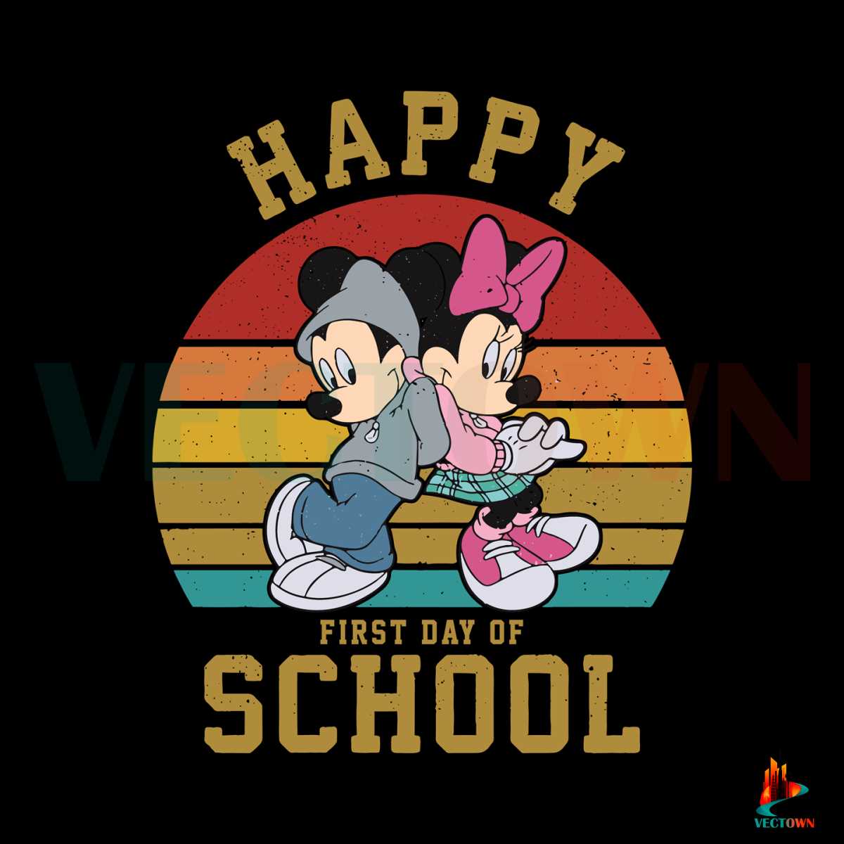 Happy First Day Of School Mickey And Minnie SVG Digital File | Inspire ...