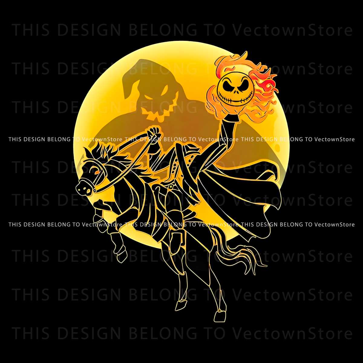 Headless Horseman Jack Skellington Moon PNG Download Best Gr | Inspire ...