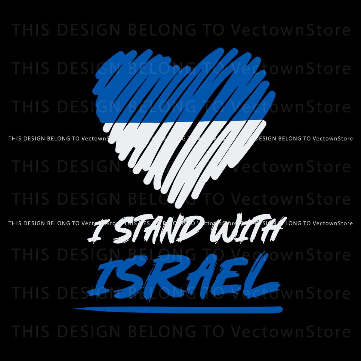 Heart Israel Love I Stand With Israel SVG Cutting Digital Fi | Inspire ...