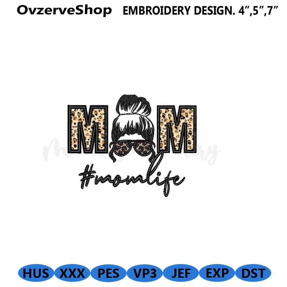 Mom Life Applique Embroidery Design, Machine Embroidery Desi | Inspire ...