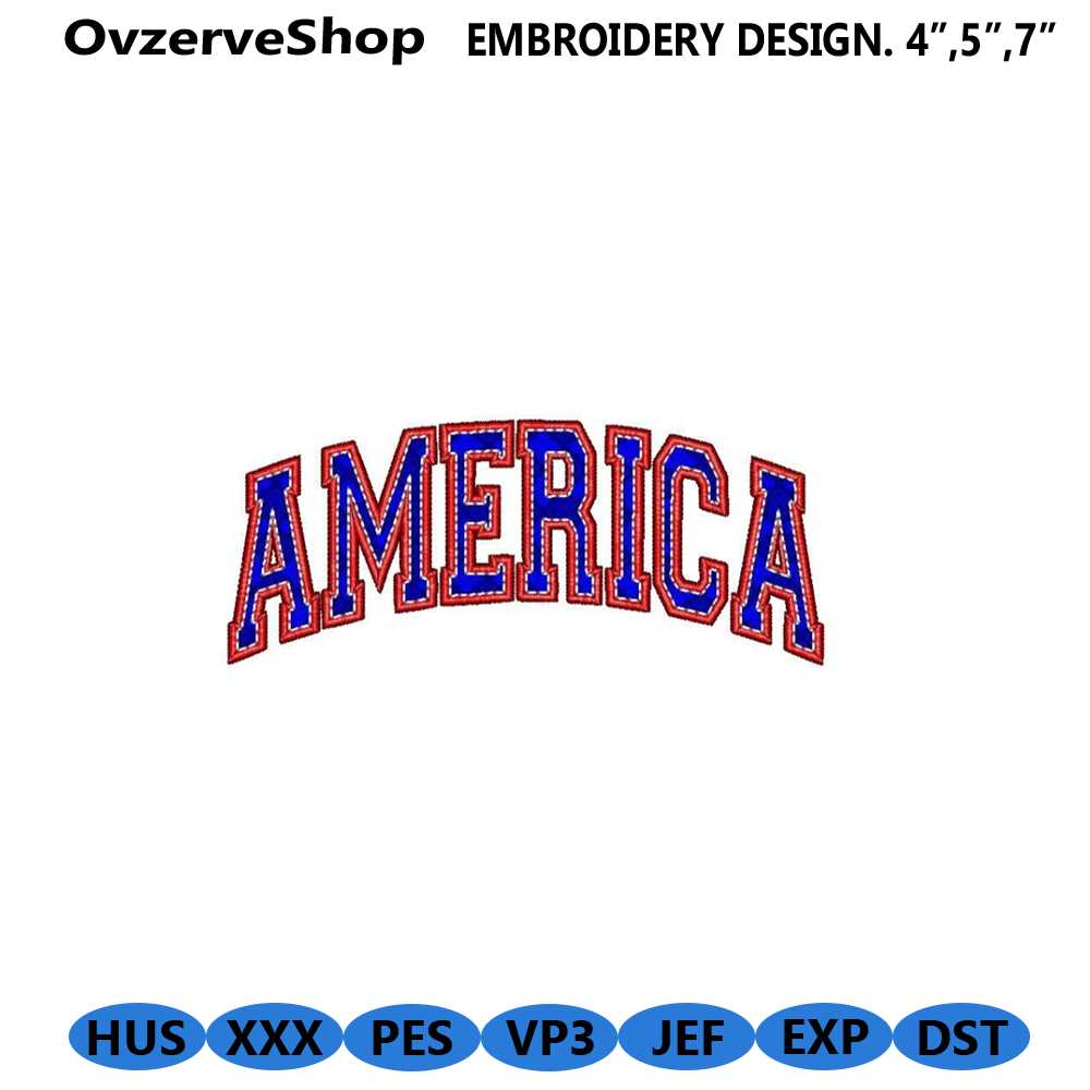 America Applique Embroidery Design, Machine Embroidery Desig | Inspire ...