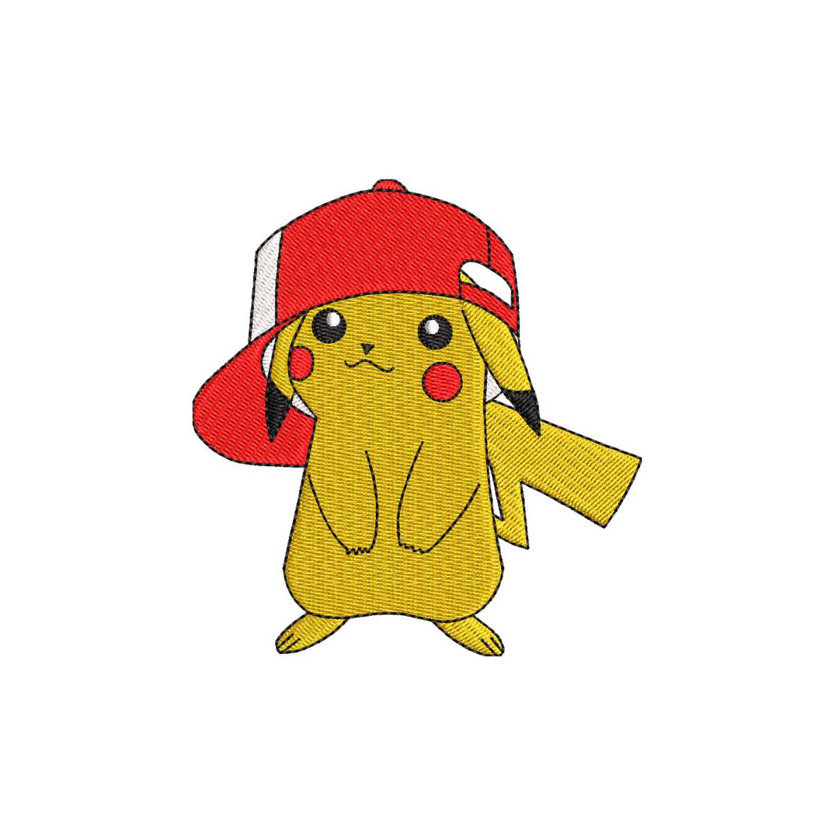 Pikachu Red Cap Embroidery Design Pokemon Anime Embroidery F | Inspire ...