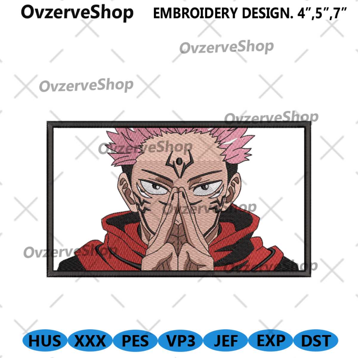 Sukuna Box Anime Jujutsu Kaisen Embroidery Design Instant Do | Inspire ...