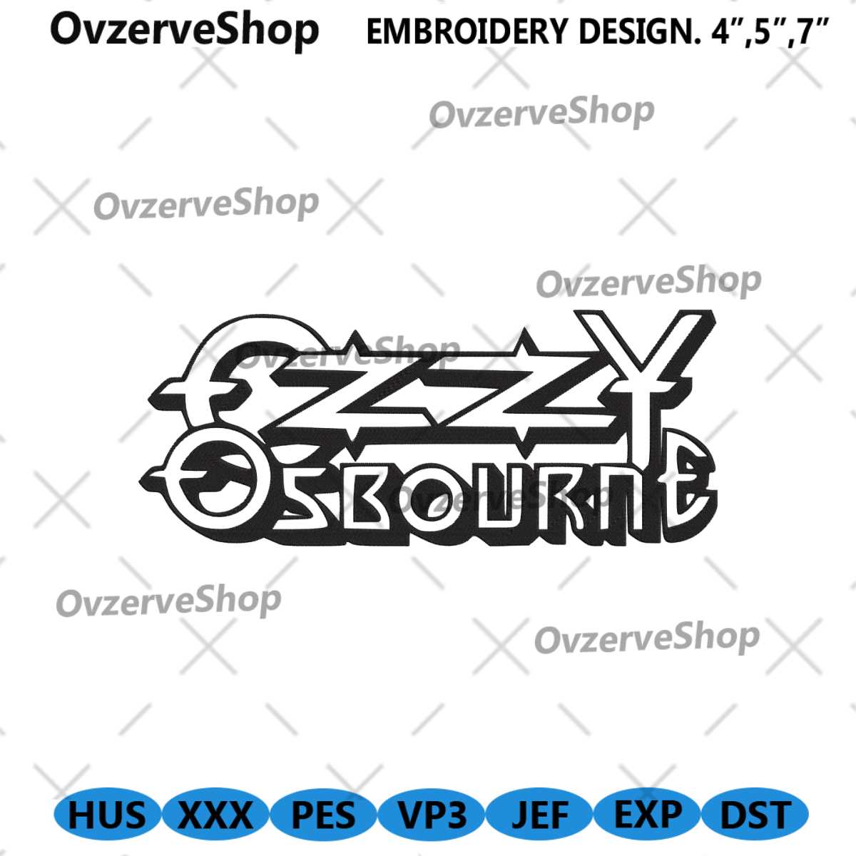Ozzy Osbourne Logo Rock Band Embroidery Design Download File | Inspire ...