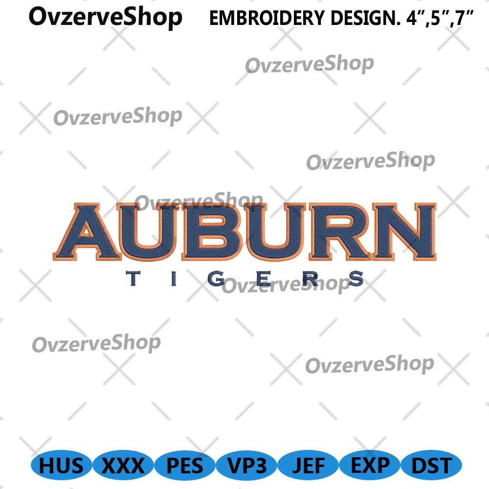 Auburn Tigers Wordmark Logo Embroidery File, Auburn Tigers L | Inspire ...