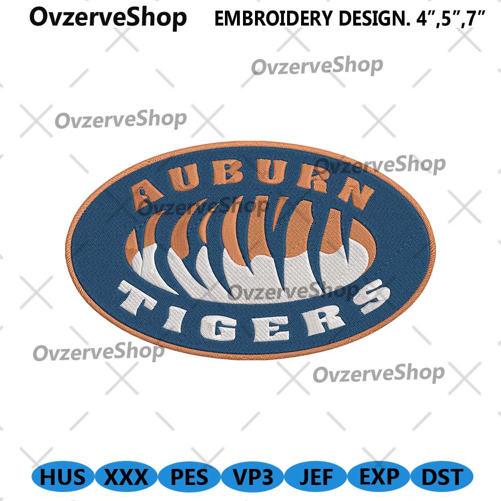 Auburn Tigers Embroidery Download File, Auburn Tigers Machin | Inspire ...