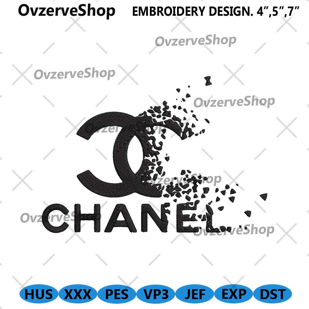 Chanel Faded Logo Embroidery Design Download | Inspire Uplift