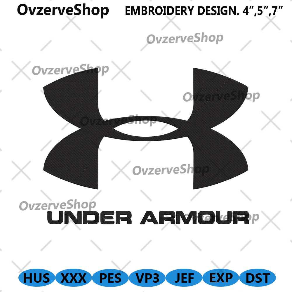 Under Armour Brand Name With Symbol Logo Embroidery Download | Inspire ...
