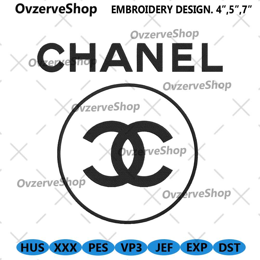 Chanel Logo Circle Embroidery Design Download | Inspire Uplift