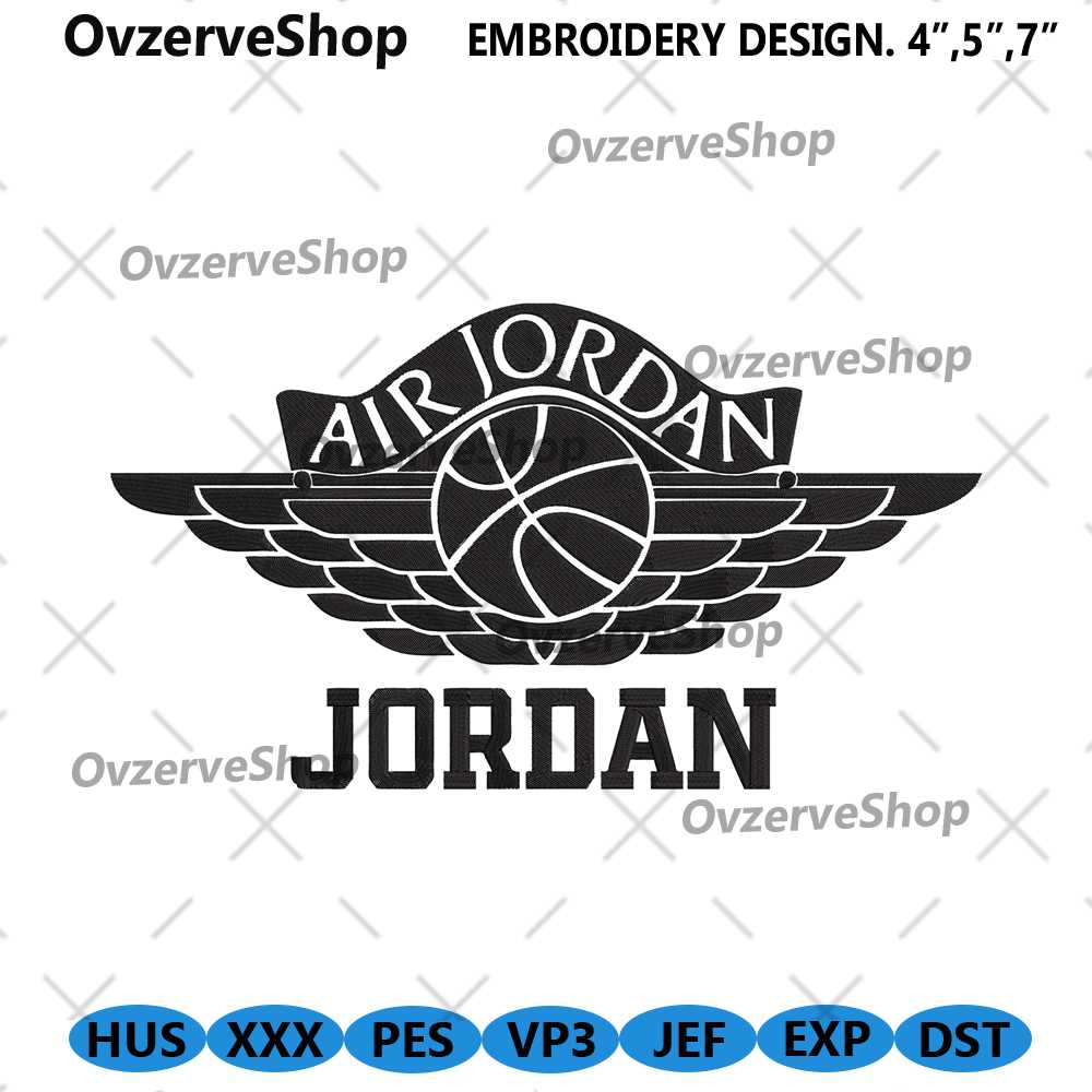 Air Jordan Basketball Varsity Logo Embroidery Download File | Inspire ...