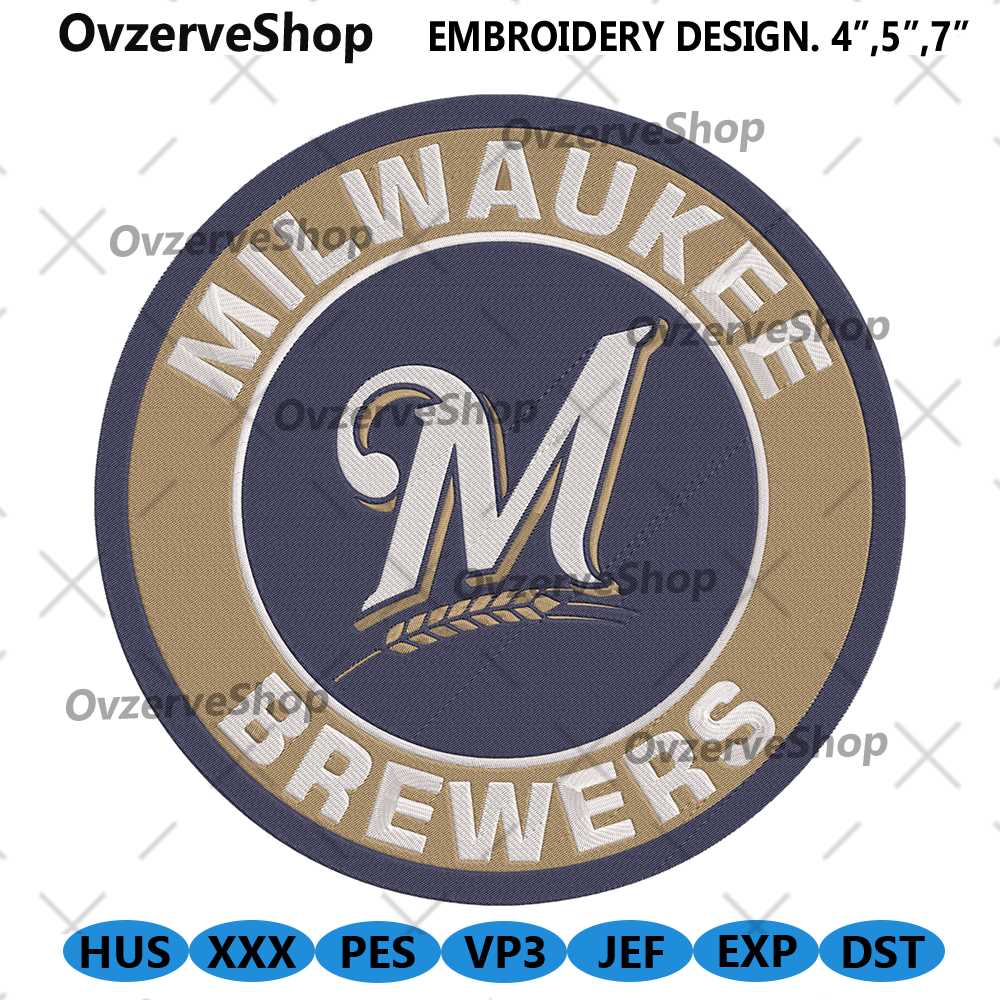 Milwaukee Brewers MLB Logo Embroidery Digital, Milwaukee Bre | Inspire ...