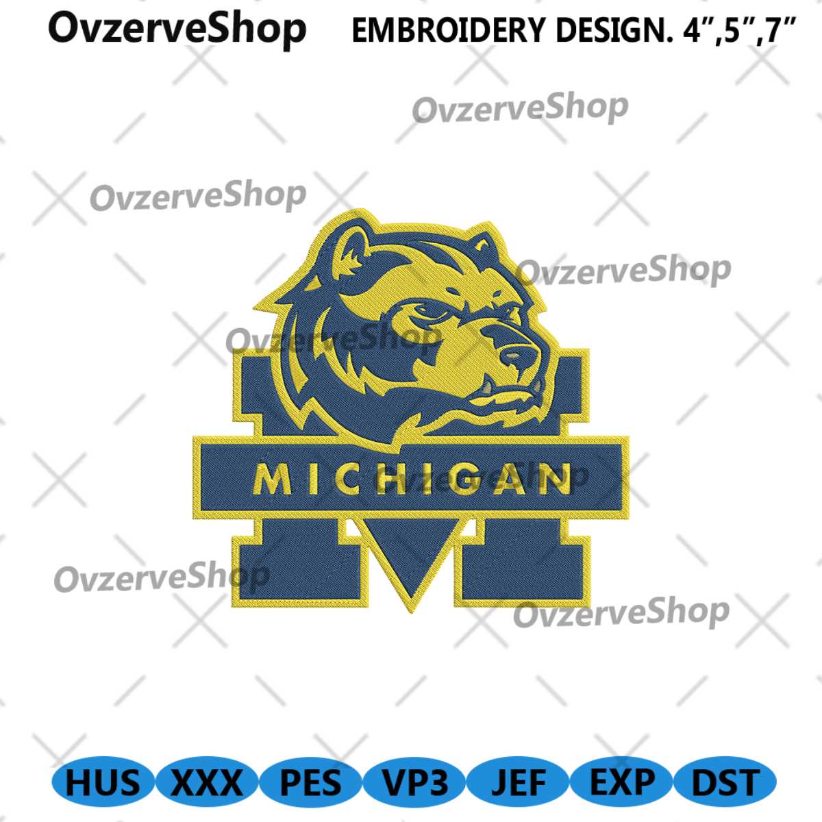 Michigan Wolverines Logo Embroidery Design, Michigan Wolveri | Inspire ...
