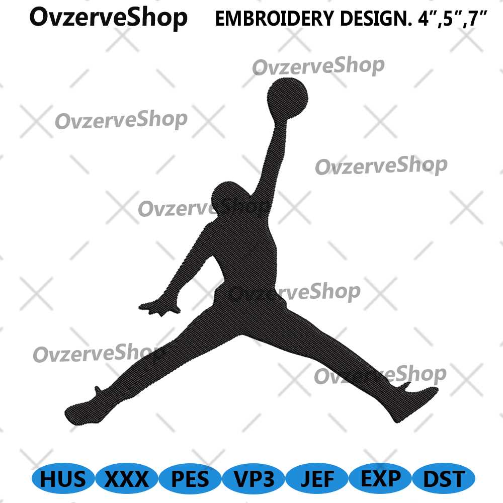 Jordan Fashion Logo Embroidery Design Download | Inspire Uplift