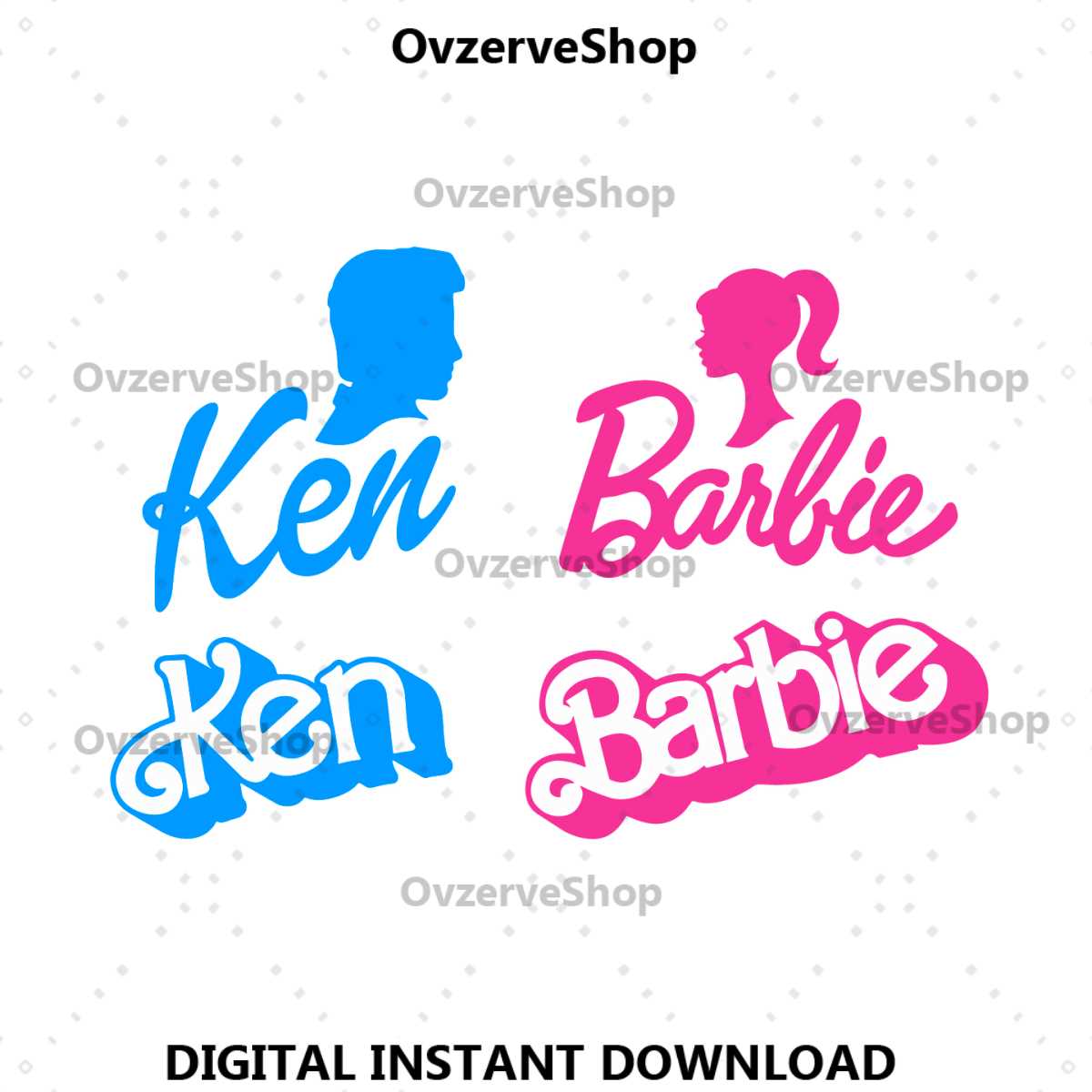 Babe and Ken Svg Png Eps | Inspire Uplift
