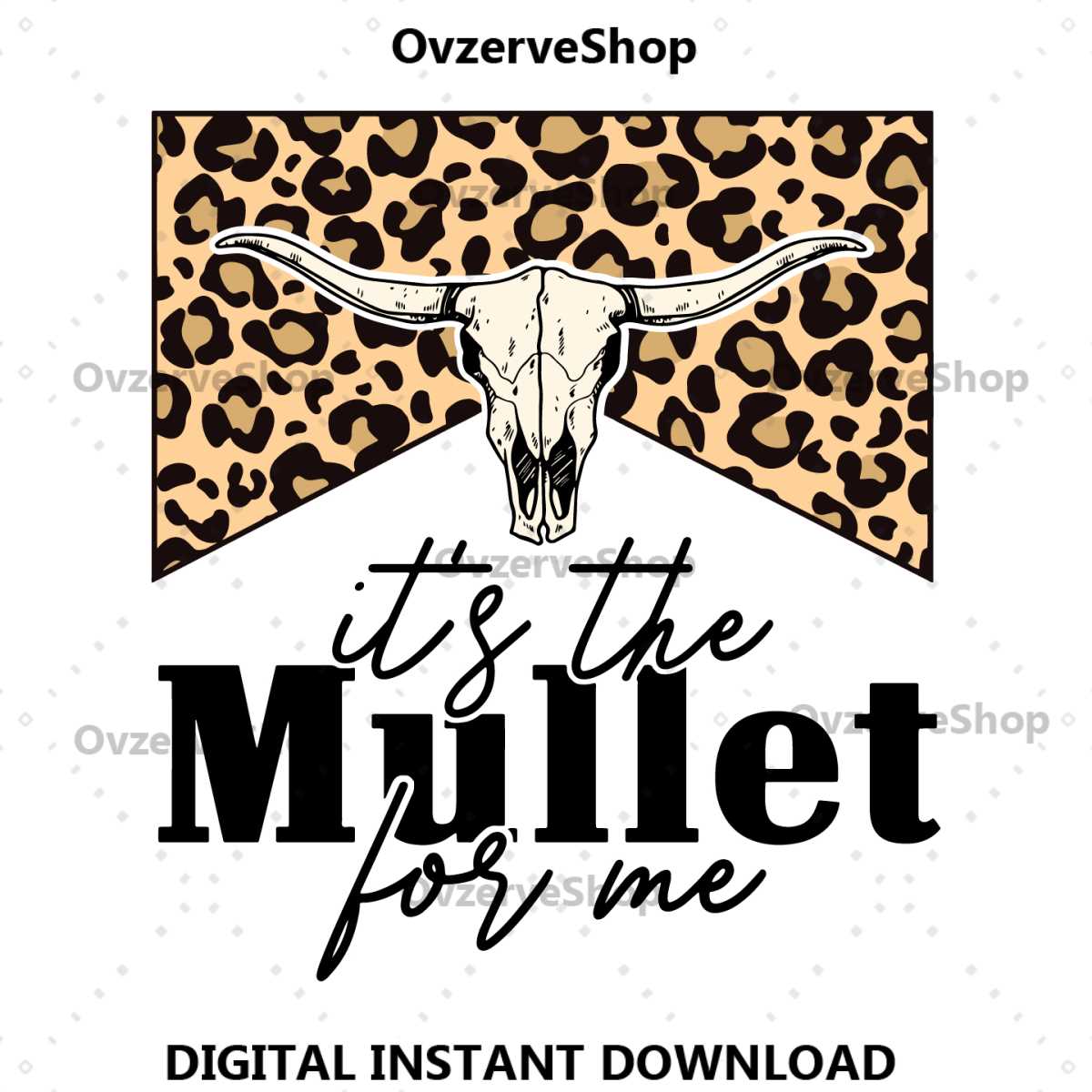 Its the mullet for me western cow skull leopard cheetah prin | Inspire ...