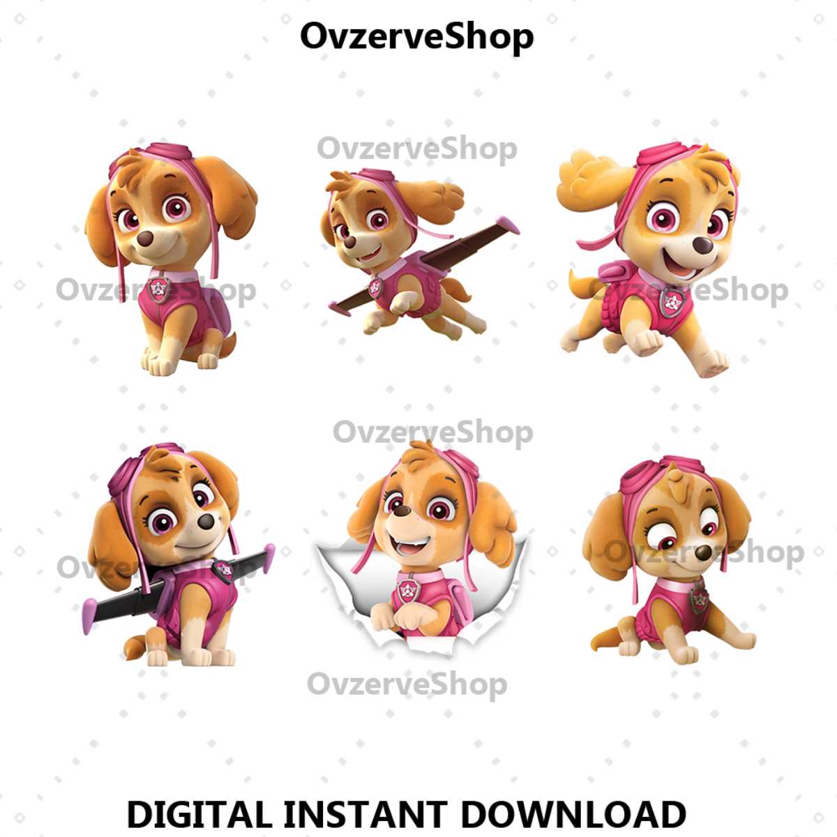 Skye Patrol PNG Bundle, Paw Dog Patrol Vector Png, Dog Carto | Inspire ...