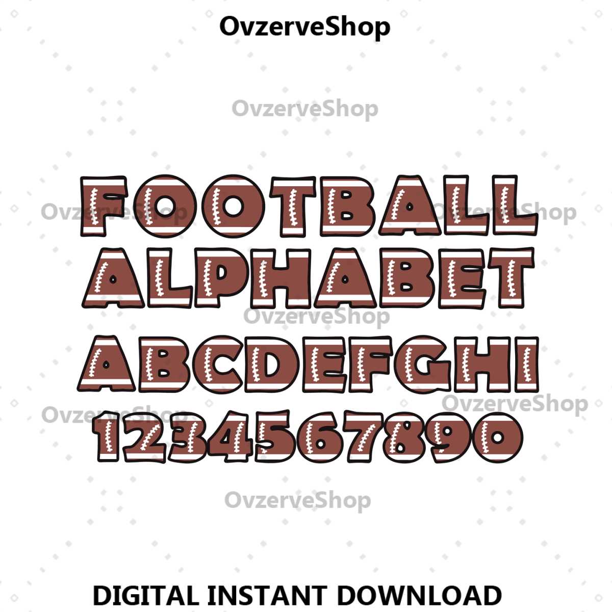 FOOTBALL ALPHABET And Numbers SVG Files Bundle | Inspire Uplift