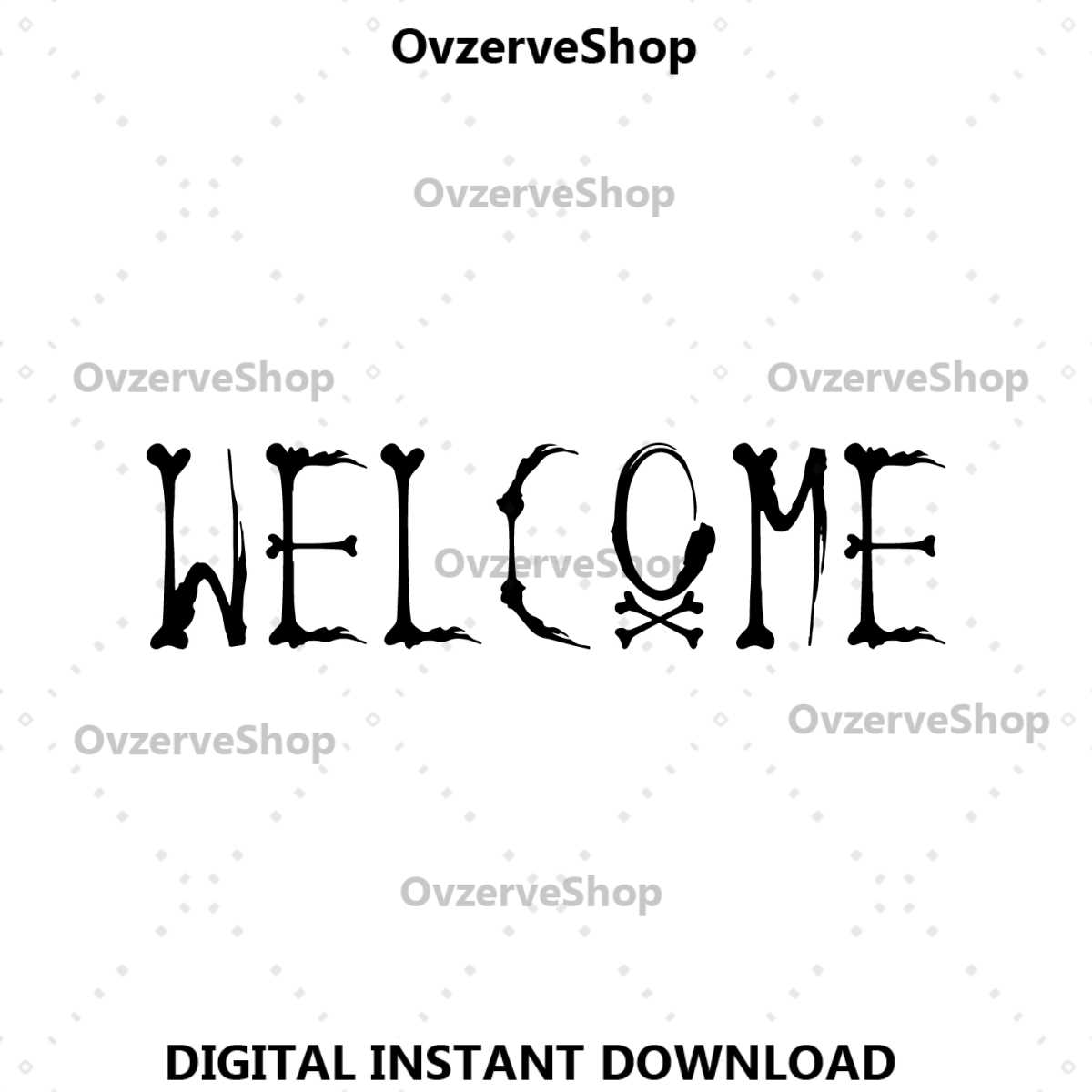 Gothic Welcome SVG Download Digital File | Inspire Uplift