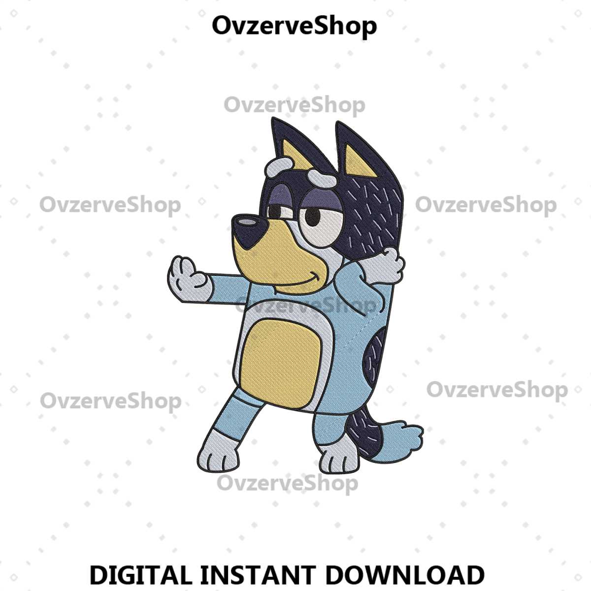 Cute Bandit Embroidry Instant, Dad Bluey machine Embroidery | Inspire ...