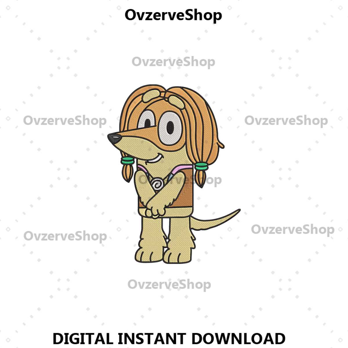 Indy Bluey Embroidery Download, Cute Indy Bluey Machine Embr | Inspire ...