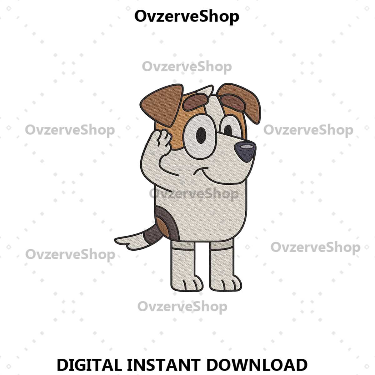 Jack Bluey Embroidery File, Jack Russell Bluey Embroidery De - Inspire ...