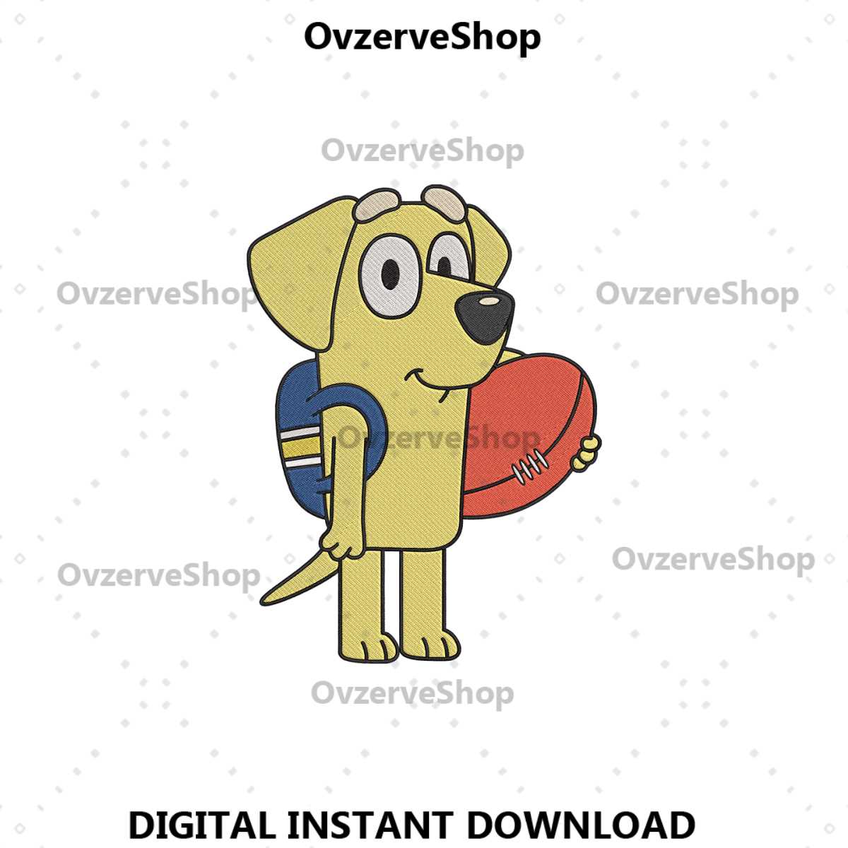 Lucky Bluey Embroidery File Designs, Bluey Cartoon Embroider | Inspire ...