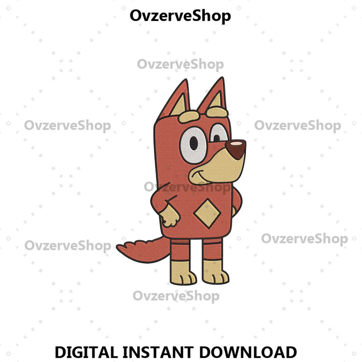 Rusty Bluey Embroidery File, Bluey Red Kelpie Embriodery Des | Inspire ...