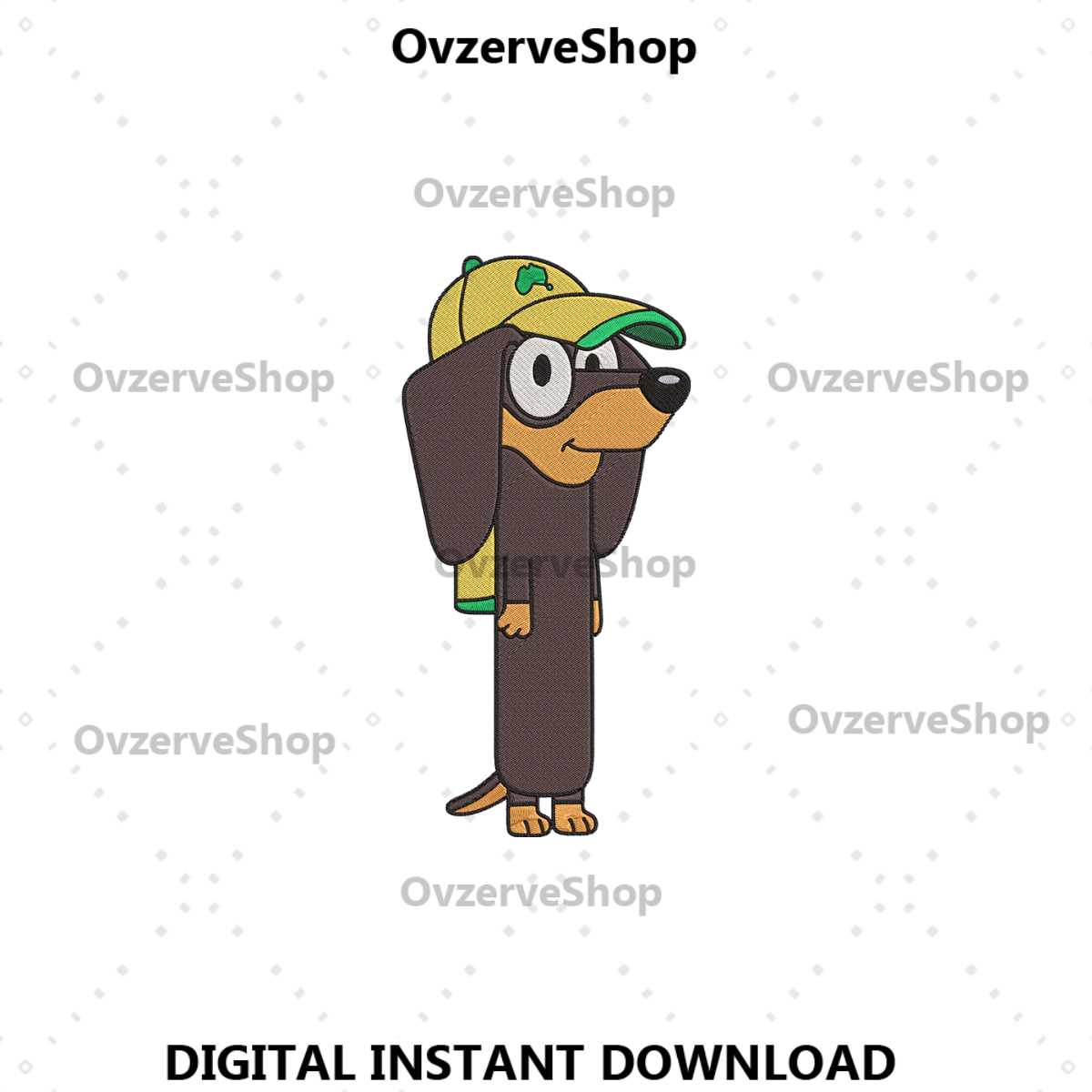 Snickers Bluey Embroidery File Design, Bluey Cartoon Embroid | Inspire ...