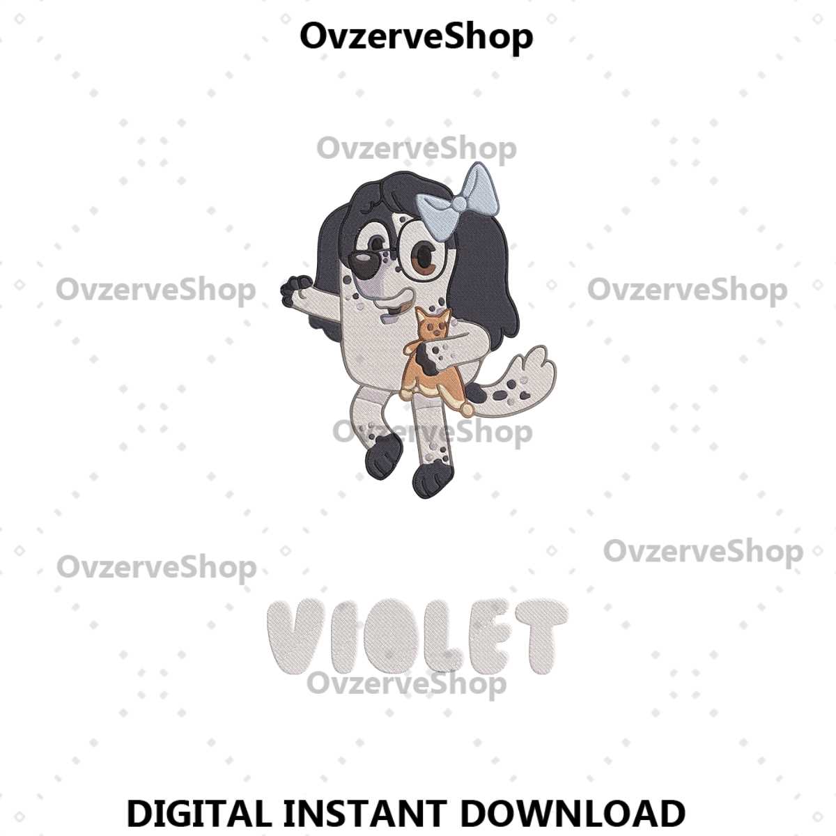 Violet Bluey Machine Embroidery Design, Violet Character Emb | Inspire ...