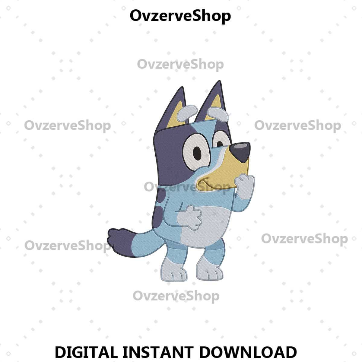 Smile Bluey Machine Embroidery, Bluey Character Embroidey Di | Inspire ...