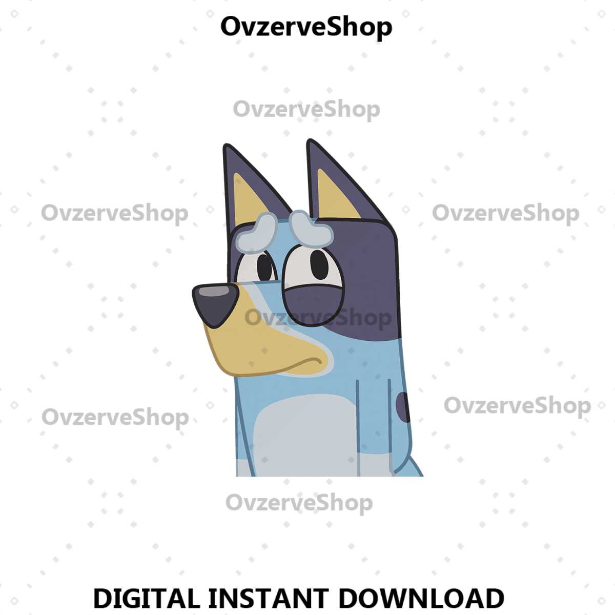 Sad Bluey Embroidery Digital File, Bluey Dogs Family File Em | Inspire ...